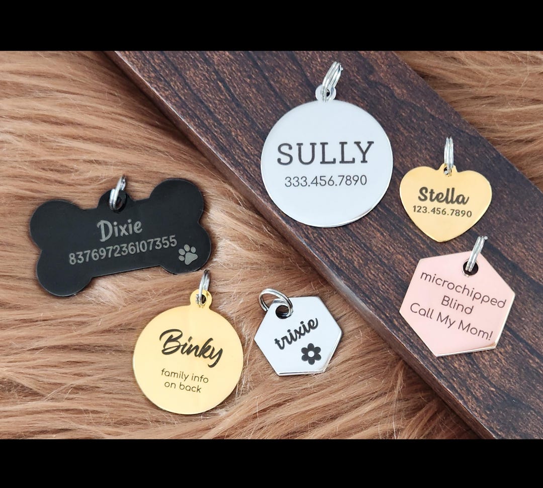Personalized Dog Tag: Engraved Pet ID, Puppy Gift - Etsy