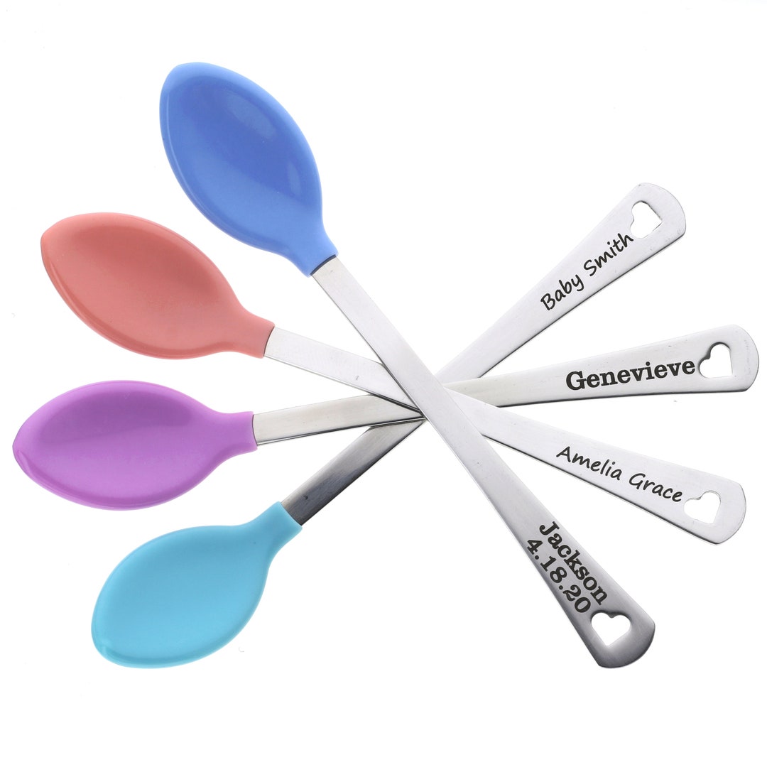 Baby Shower Gift Custom Baby Spoon Choose 1-4 Spoons Color Changing ...