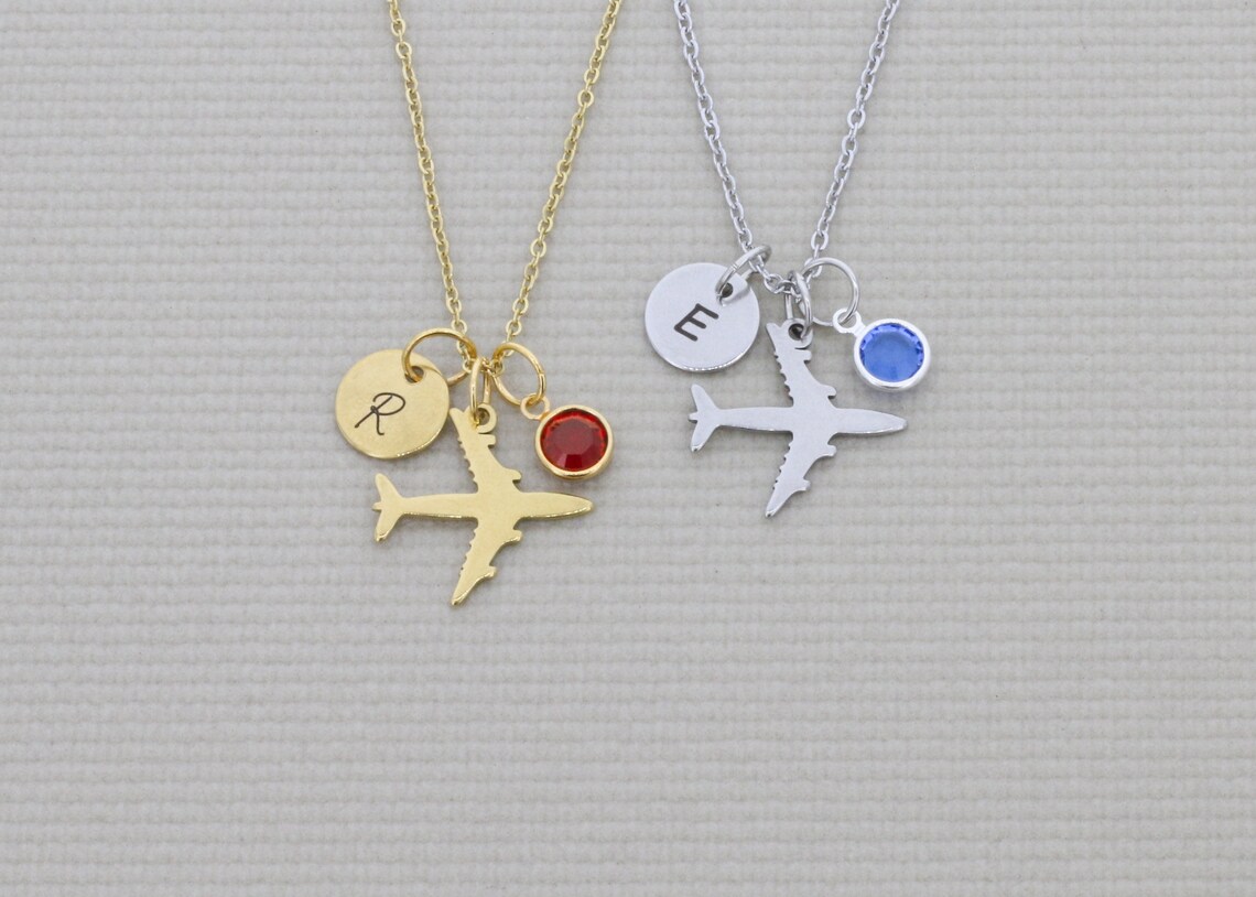 Pilot Gift Airplane Jewelry Flight Attendant Necklace - Etsy