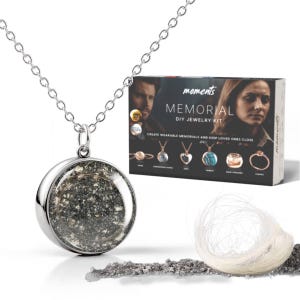 DIY Memorial Keepsake Necklace Kit: Sterling Silver Pendant, Preserve ...