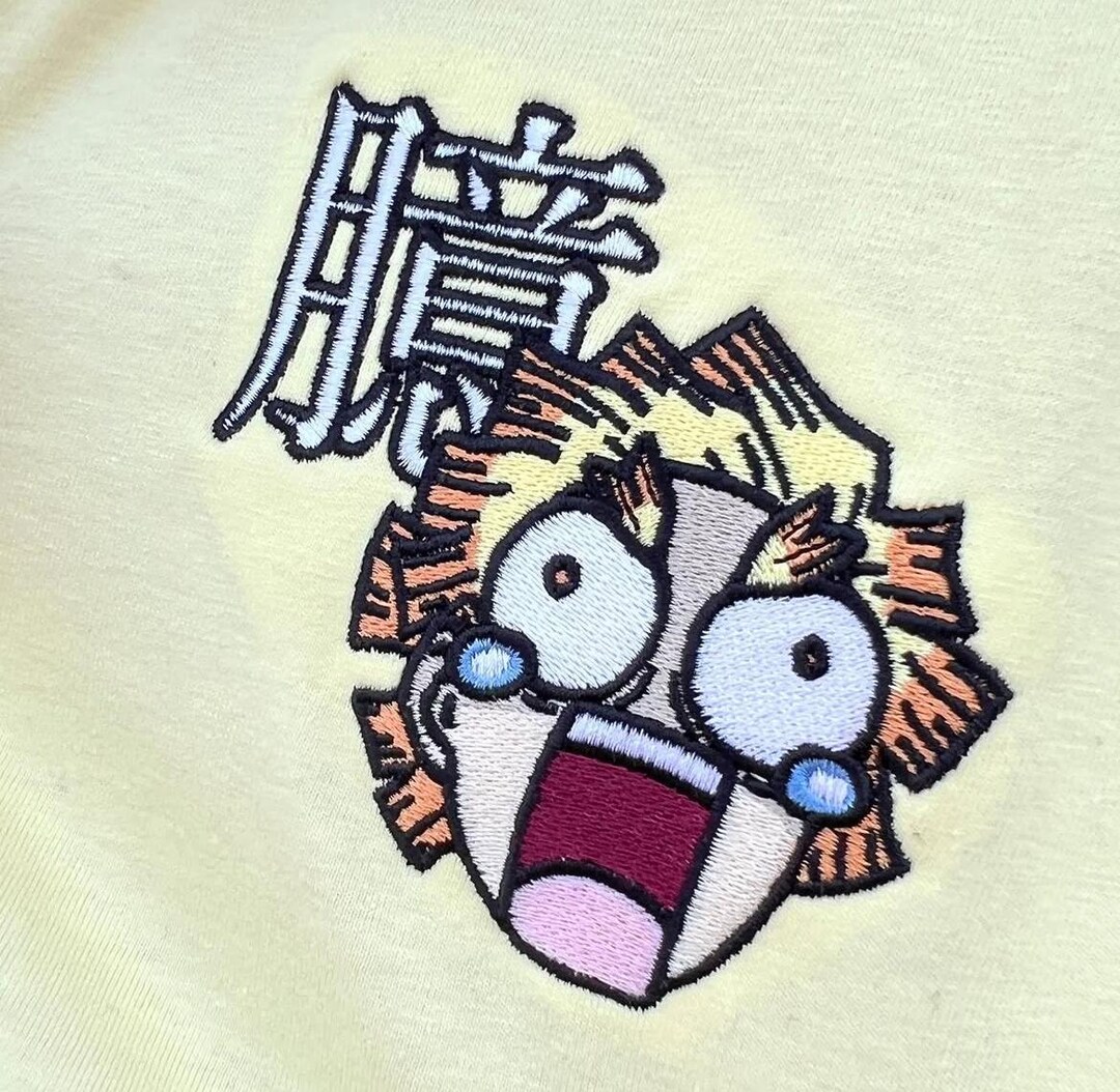 Anime Scared Boy Design, Blue Shirt - Etsy