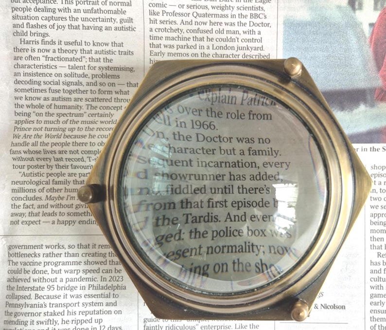 Vintage Style Brass Desktop Magnifying Glass Paperweight - W11.5cm - Etsy