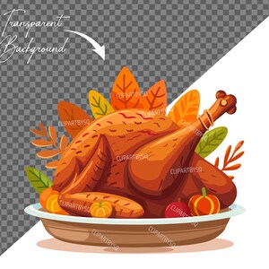 Thanksgiving Clipart PNG Bundle, Cute Fall Turkey SVG, Grateful ...