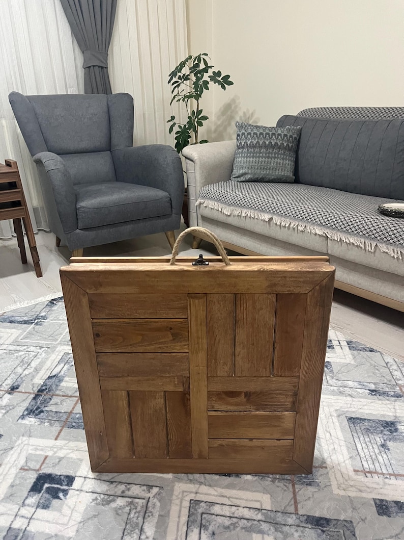 Foldable Pine Wood Picnic Table, 44 in X 22 In, Outdoor Dining Table ...