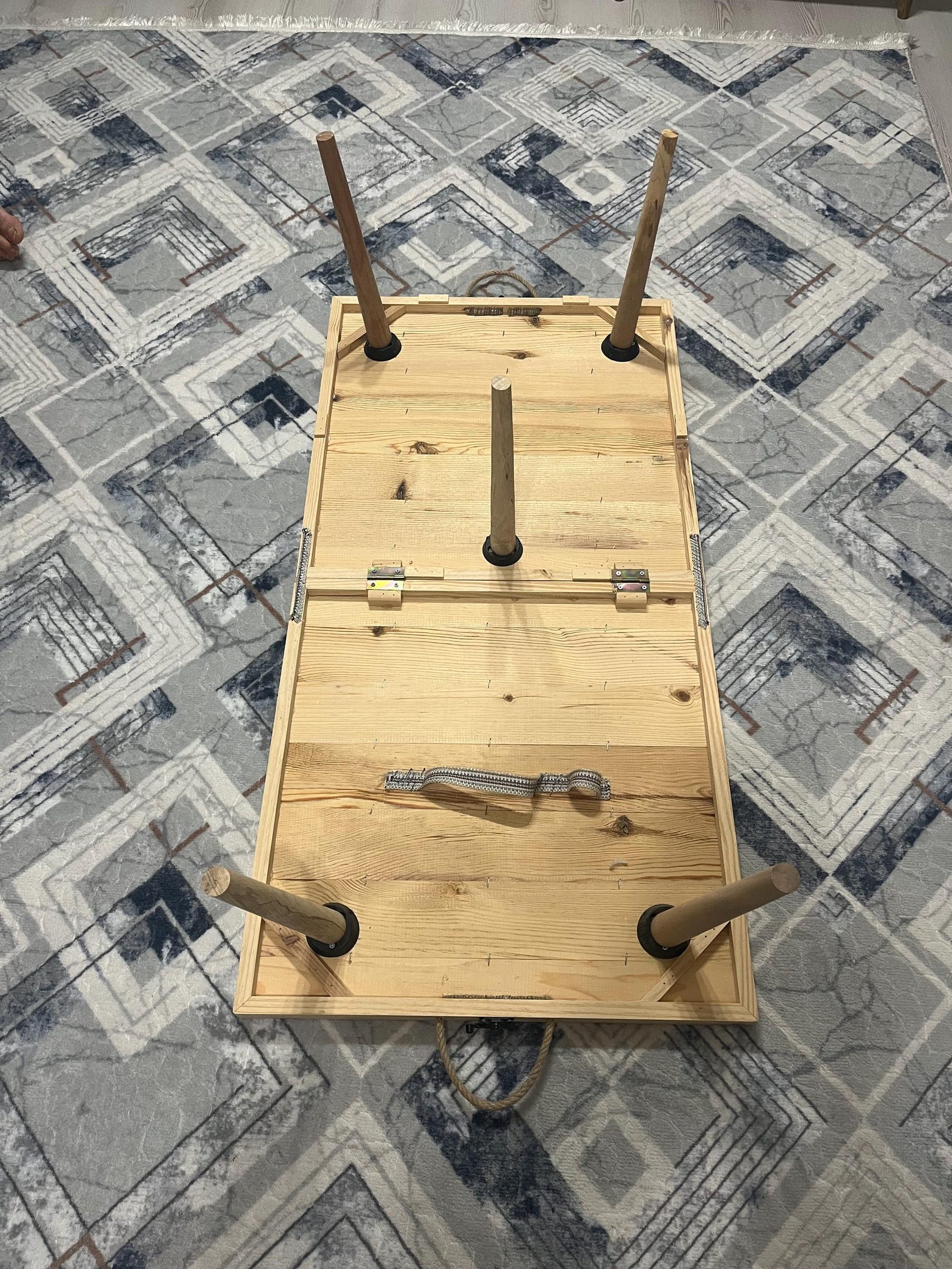 Foldable Wooden Pine Table - 44 in X 22 in - Outdoor Picnic Table ...