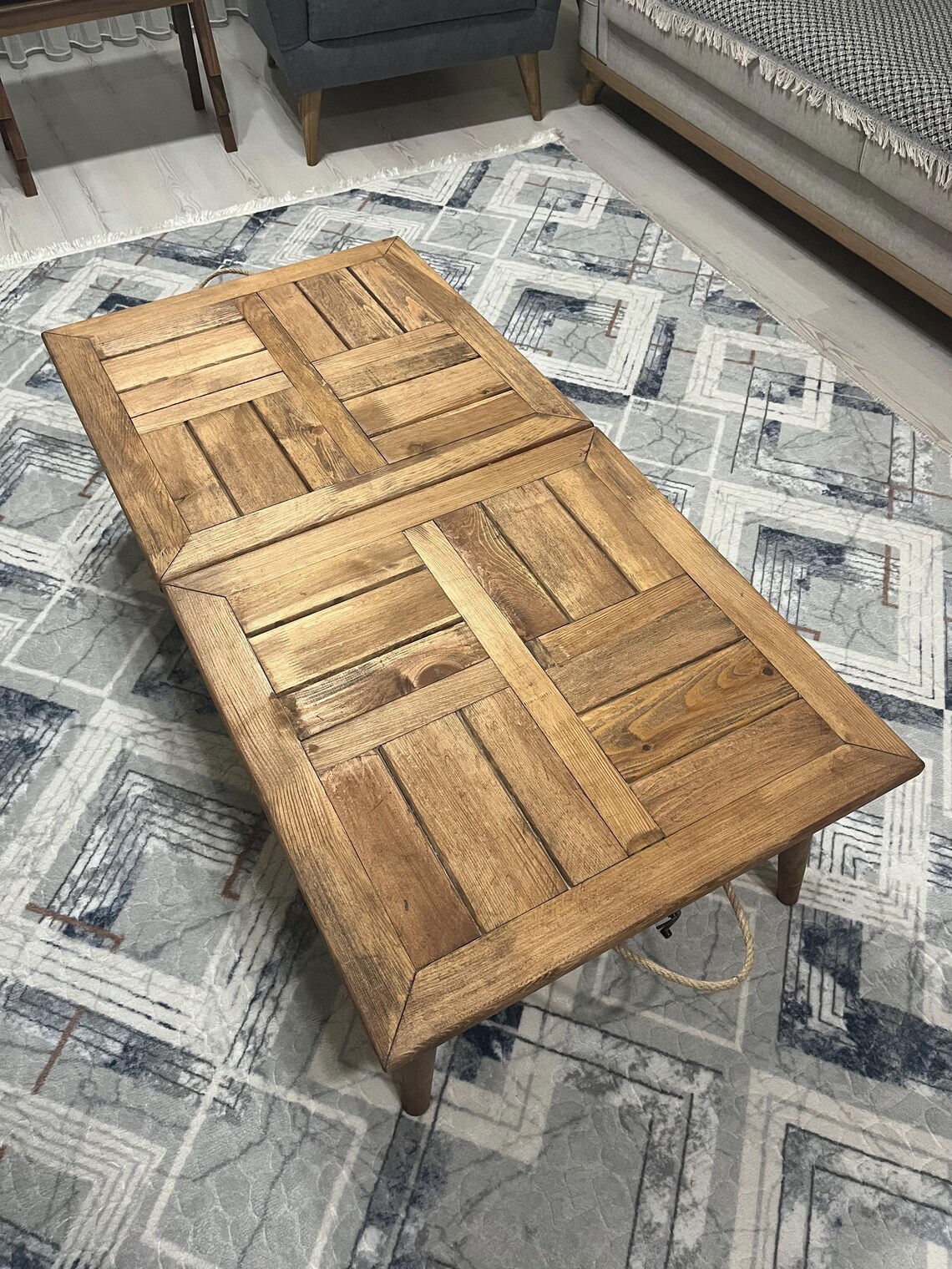 Foldable Pine Wood Picnic Table, 44 in X 22 In, Outdoor Dining Table ...