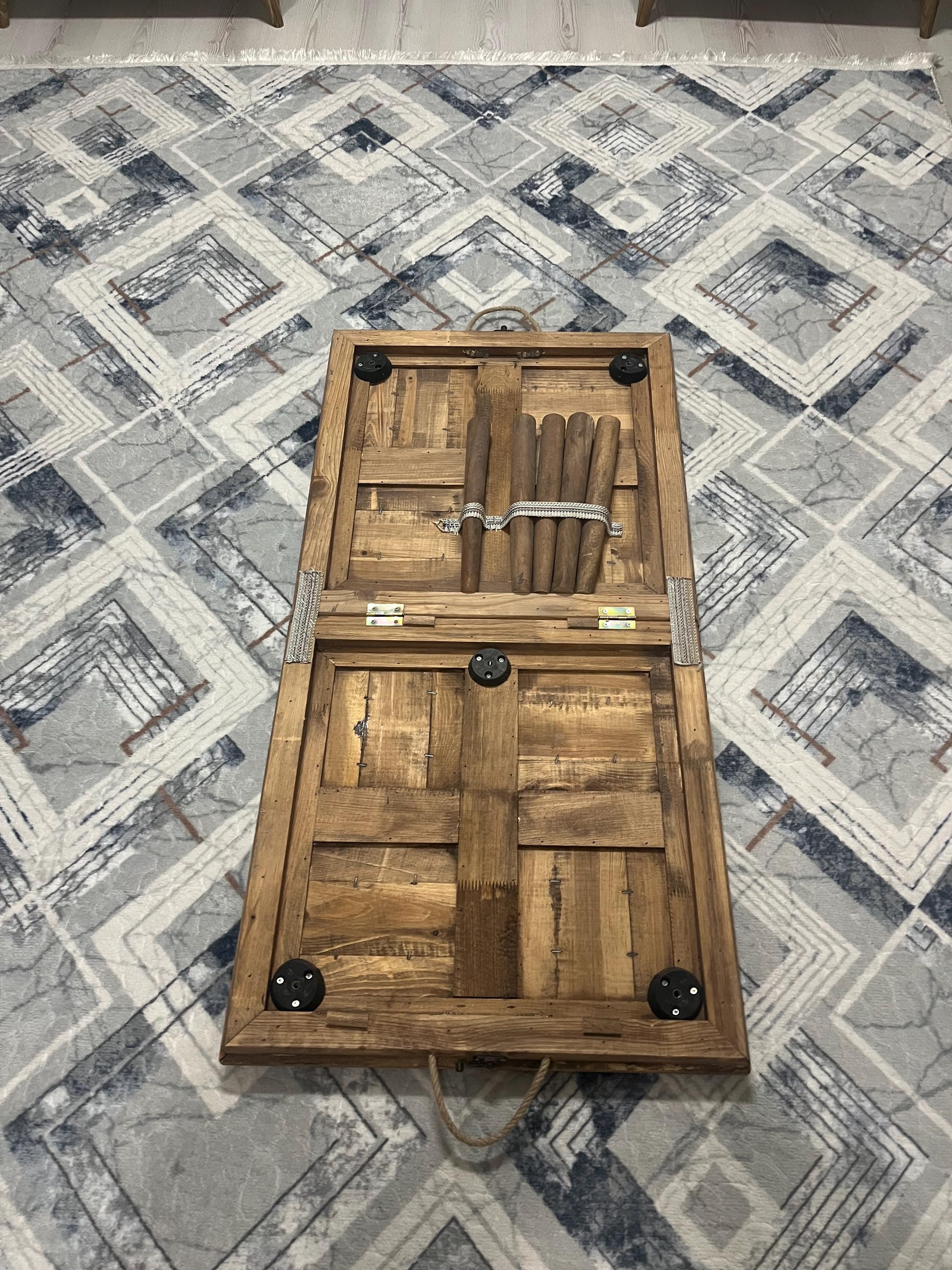 Foldable Pine Wood Picnic Table, 44 in X 22 In, Outdoor Dining Table ...