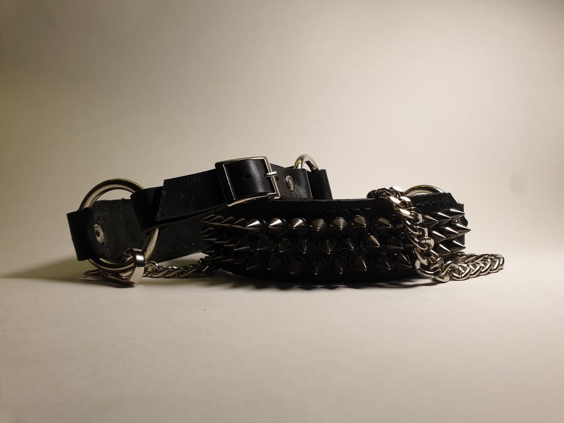 Grunge Western Post Apocalyptic Handmade Chain Charm Leather Strap for ...