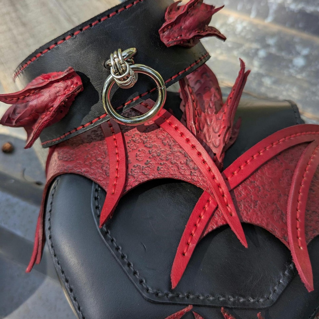 Handmade Red Dragon Collar Choker Fantasy Play Creative Gift for Women ...