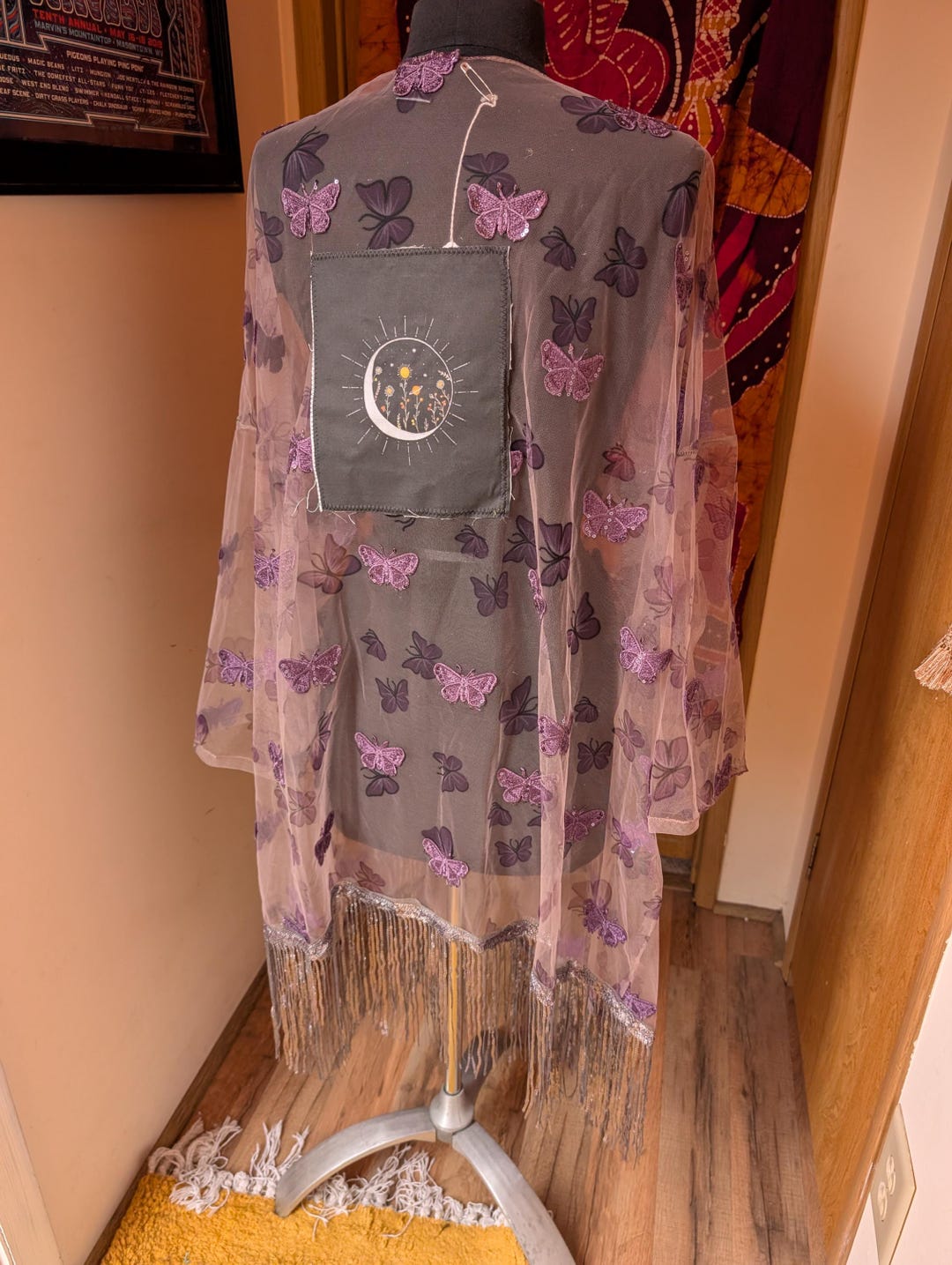 Sheer Moon Flower Butterfly Kimono - Etsy