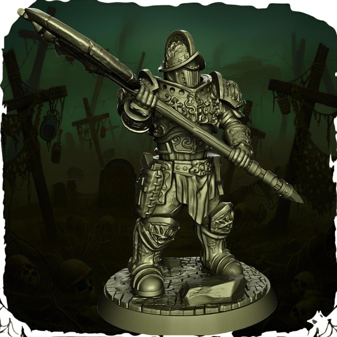 Mechanised Soldier With Halberd - Attack Force - Proxy Miniatures for ...