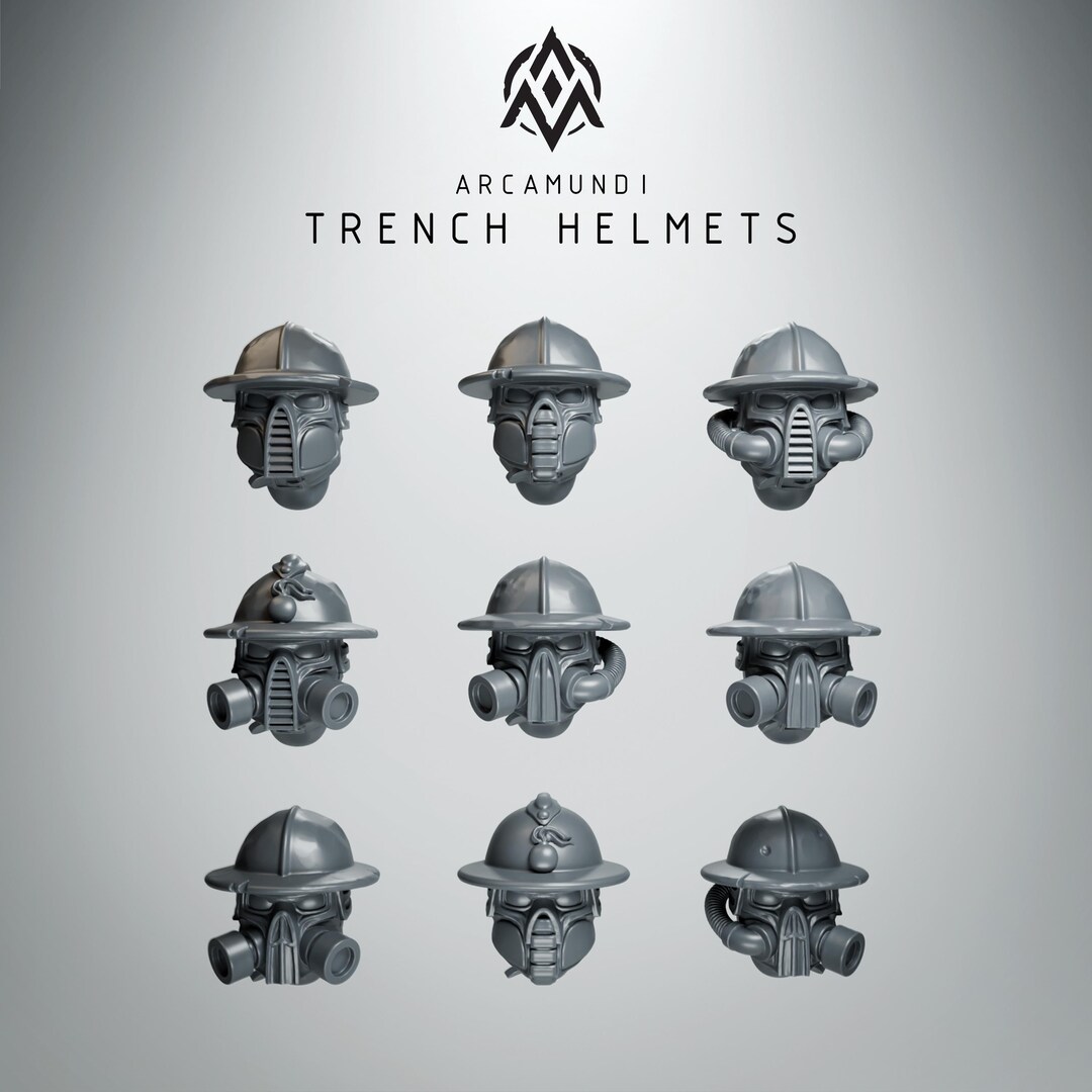 20 X World War 1 Style Helmets / Gas Masks - Trench War - New Church ...