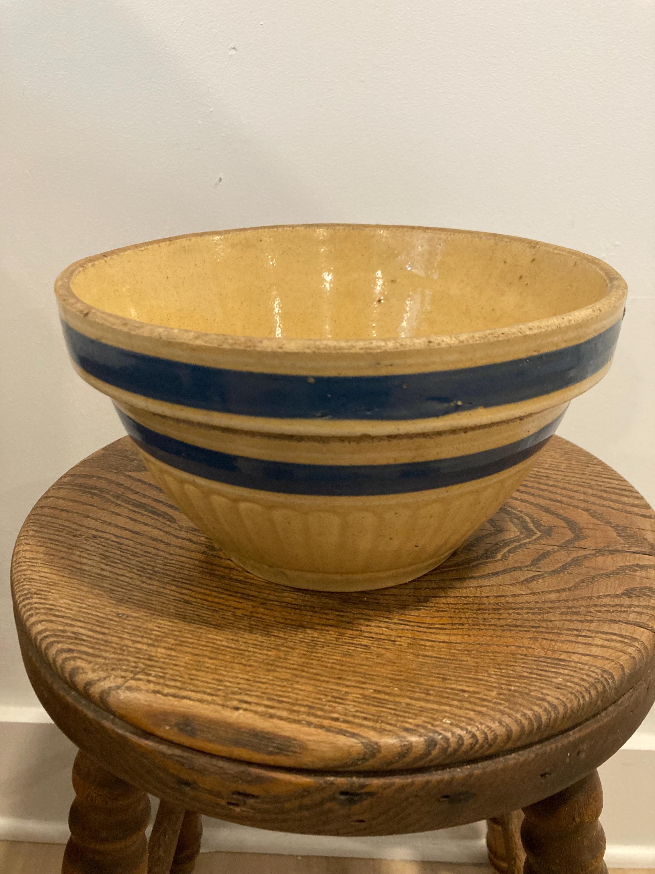 Antique Yellow Ware Bowl - Etsy