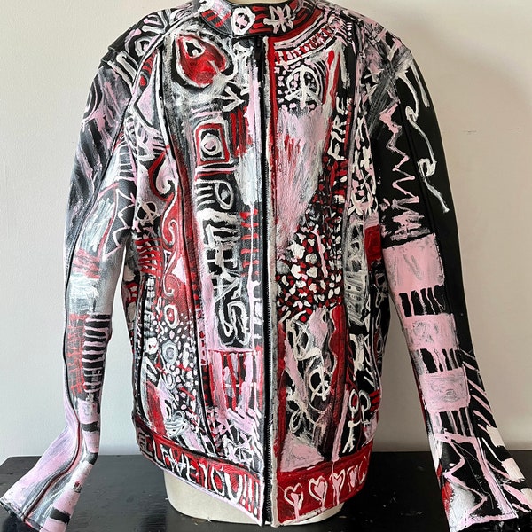 Black and White Graffiti Jacket - Etsy