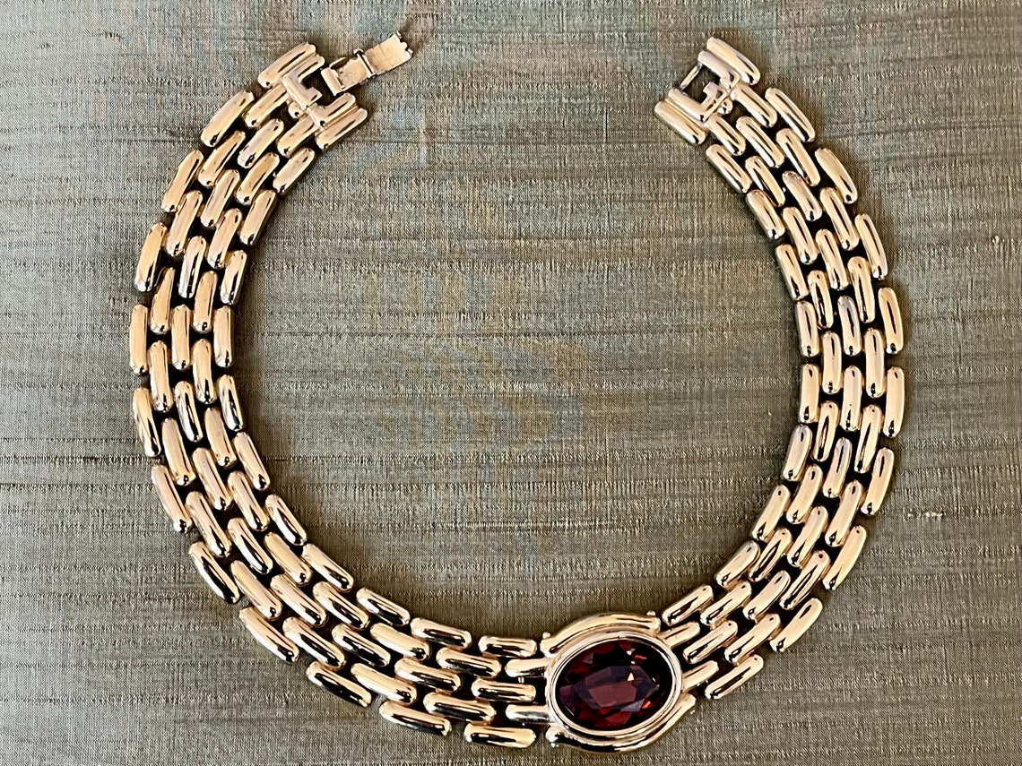 GIVENCHY Iconic Vintage Choker Necklace, Goldtoned Signature GG Clasp ...