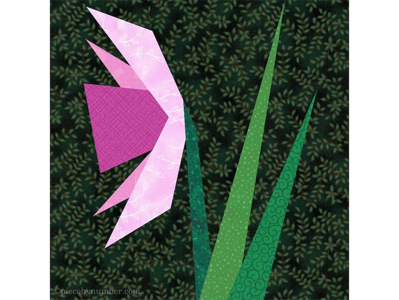 Daffodil Paper Piecing Flower Quilt Block Pattern PDF Download, 6 & 12 ...