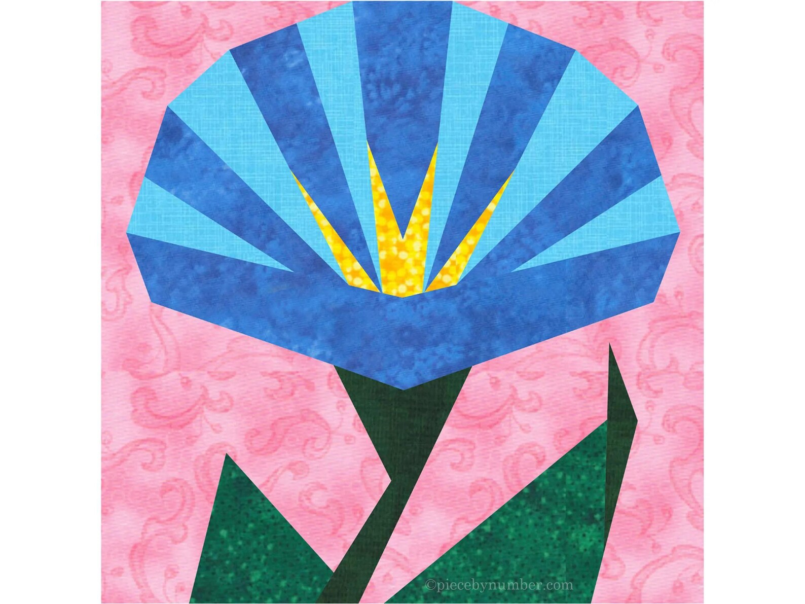 Flower Quilt Block Patterns: Violet, Tulip, Lily, Morning Glory, Paper ...