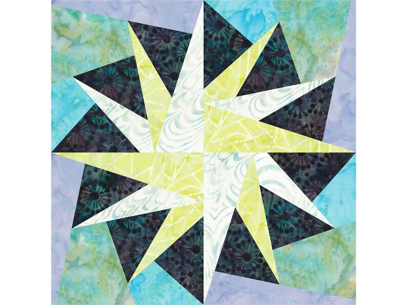 Circles of Geese Quilt Block Pattern for Paper Piecing, PDF Download ...