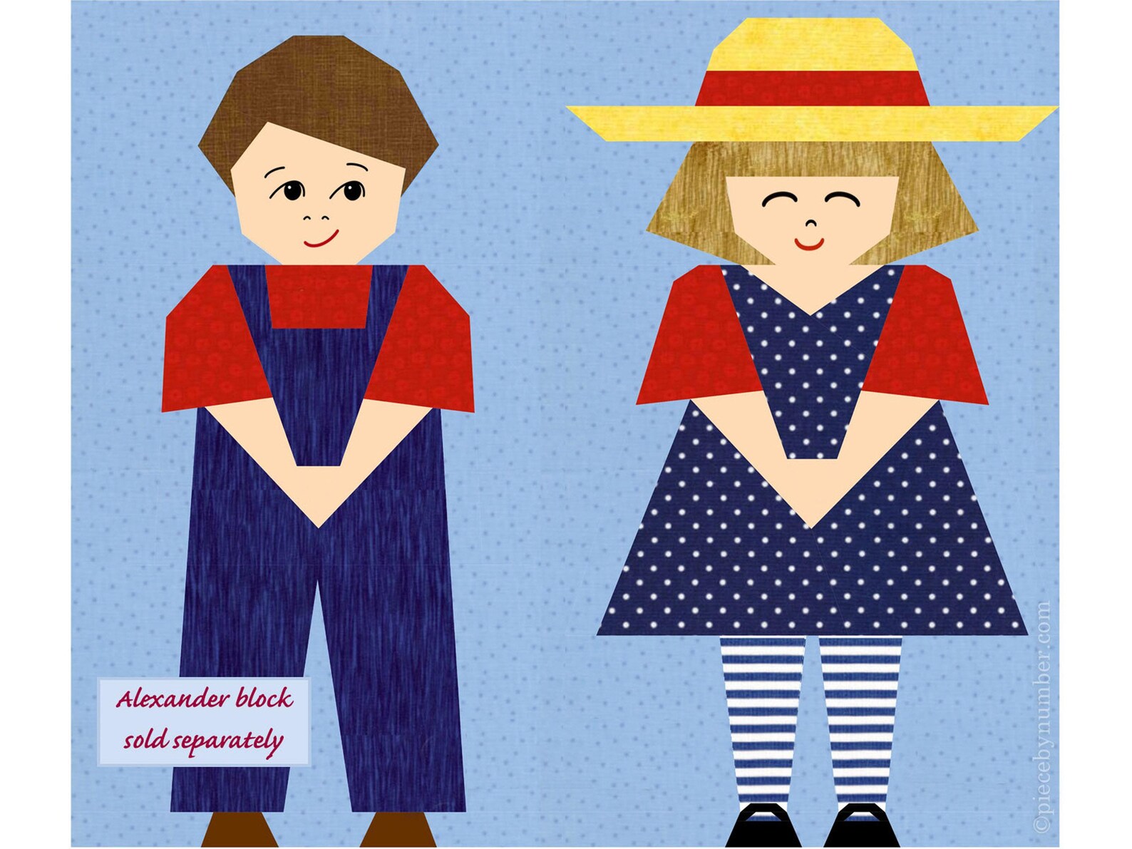 Sophie-claire Little Girl Quilt Block Pattern for Paper Piecing, PDF ...