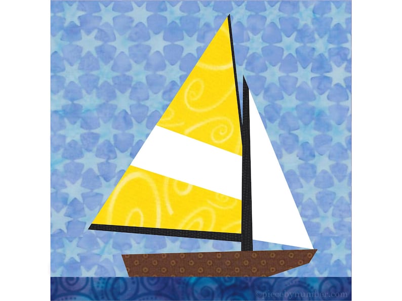 Sailboats, Quilt Block Pattern for Paper Piecing, PDF Download, 6 Inch ...