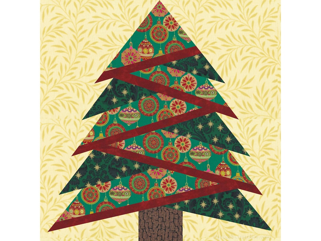 Pine Tree, Quilt Block Pattern for Paper Piecing, PDF Download, 6 & 12 ...