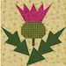 Thistle Quilt Block Pattern: Paper Pieced, 6 & 12 Inch, Resizable (PDF ...