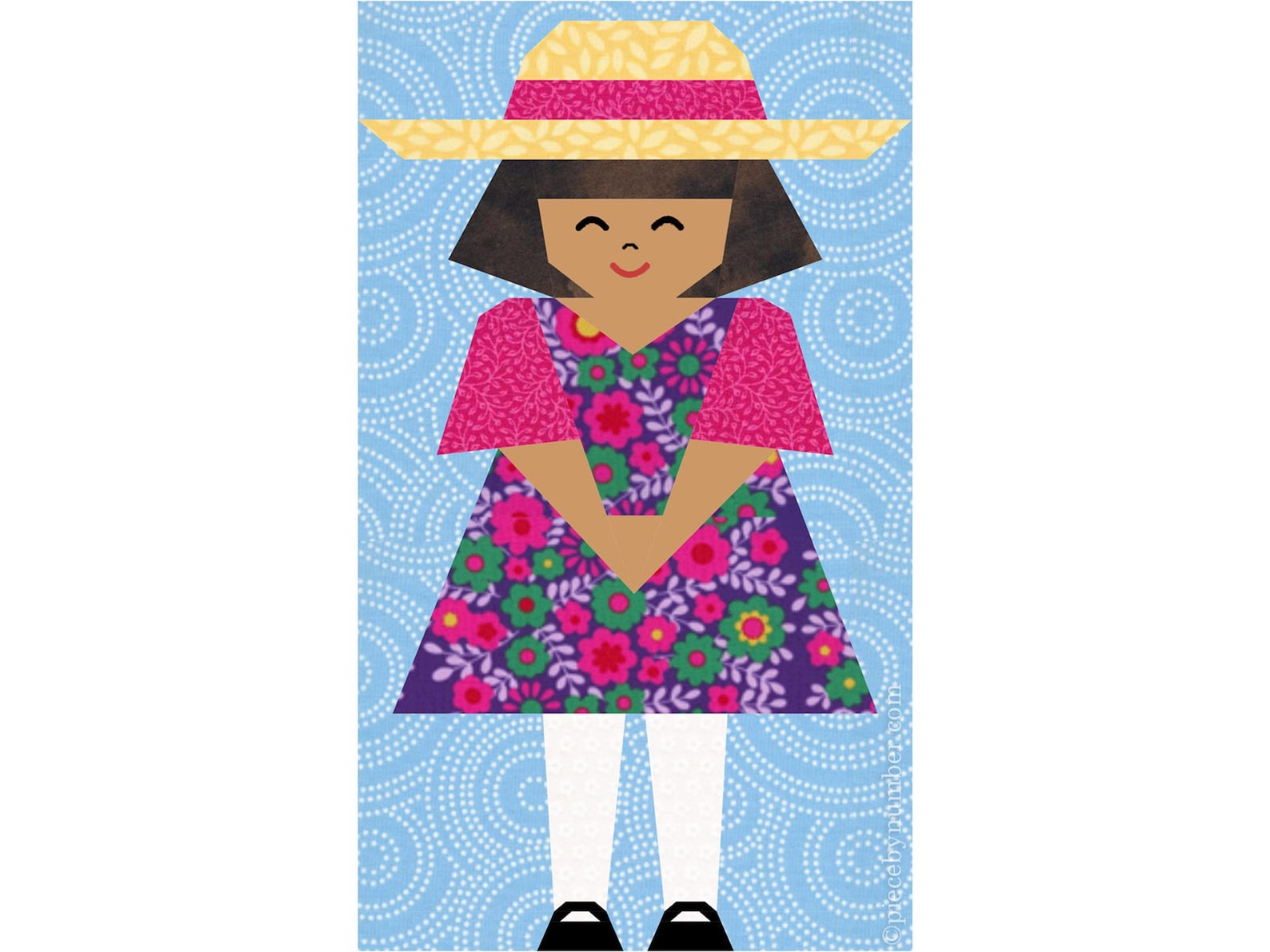 Sophie-claire Little Girl Quilt Block Pattern for Paper Piecing, PDF ...