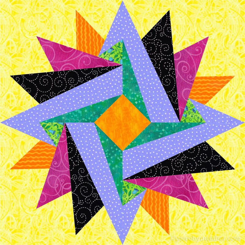 Paper Pieced Sun Pattern - Etsy