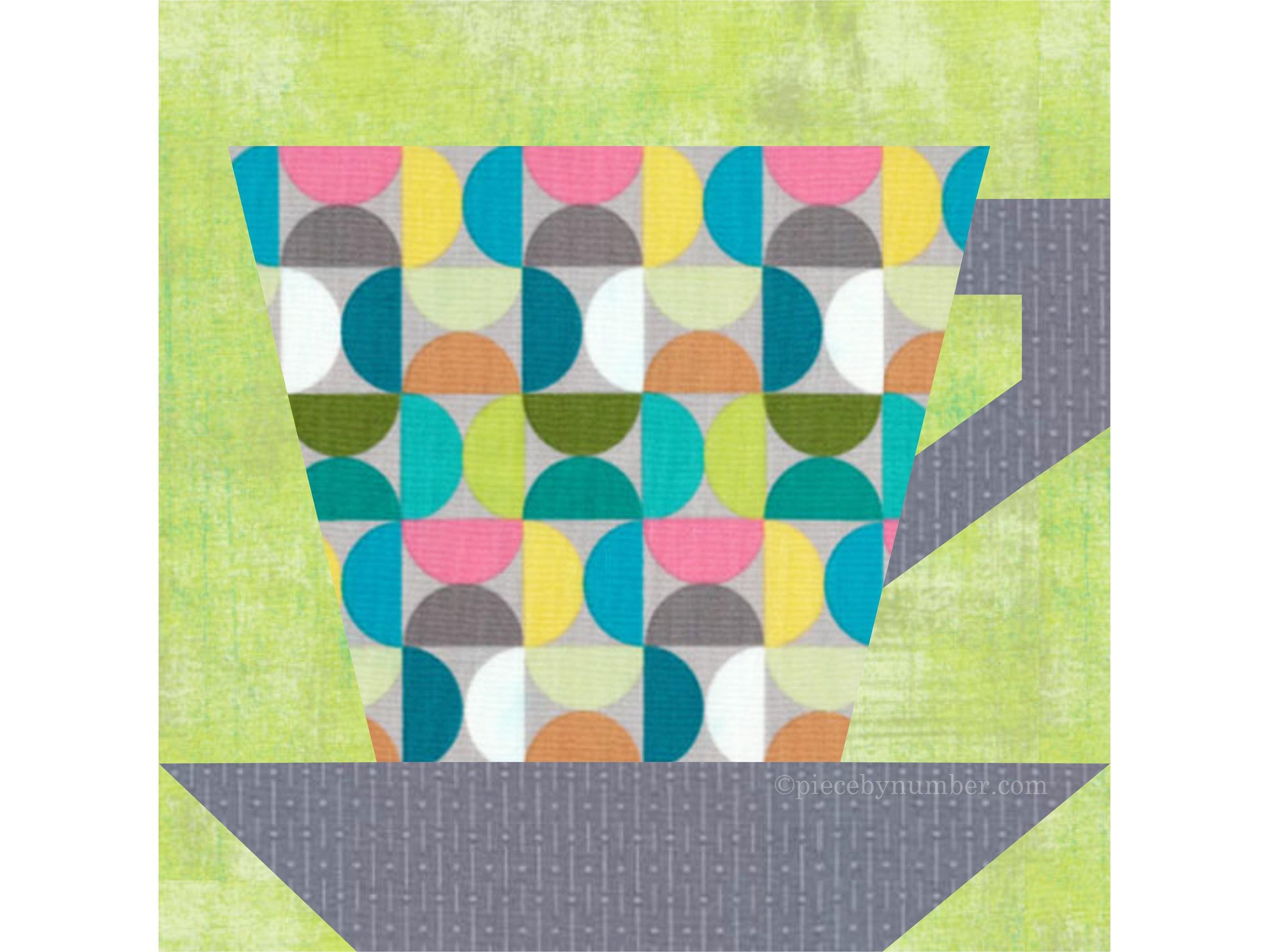 Tea & Coffee Cups Quilt Block Pattern, Paper Piecing, 6 Inch, Resizable ...