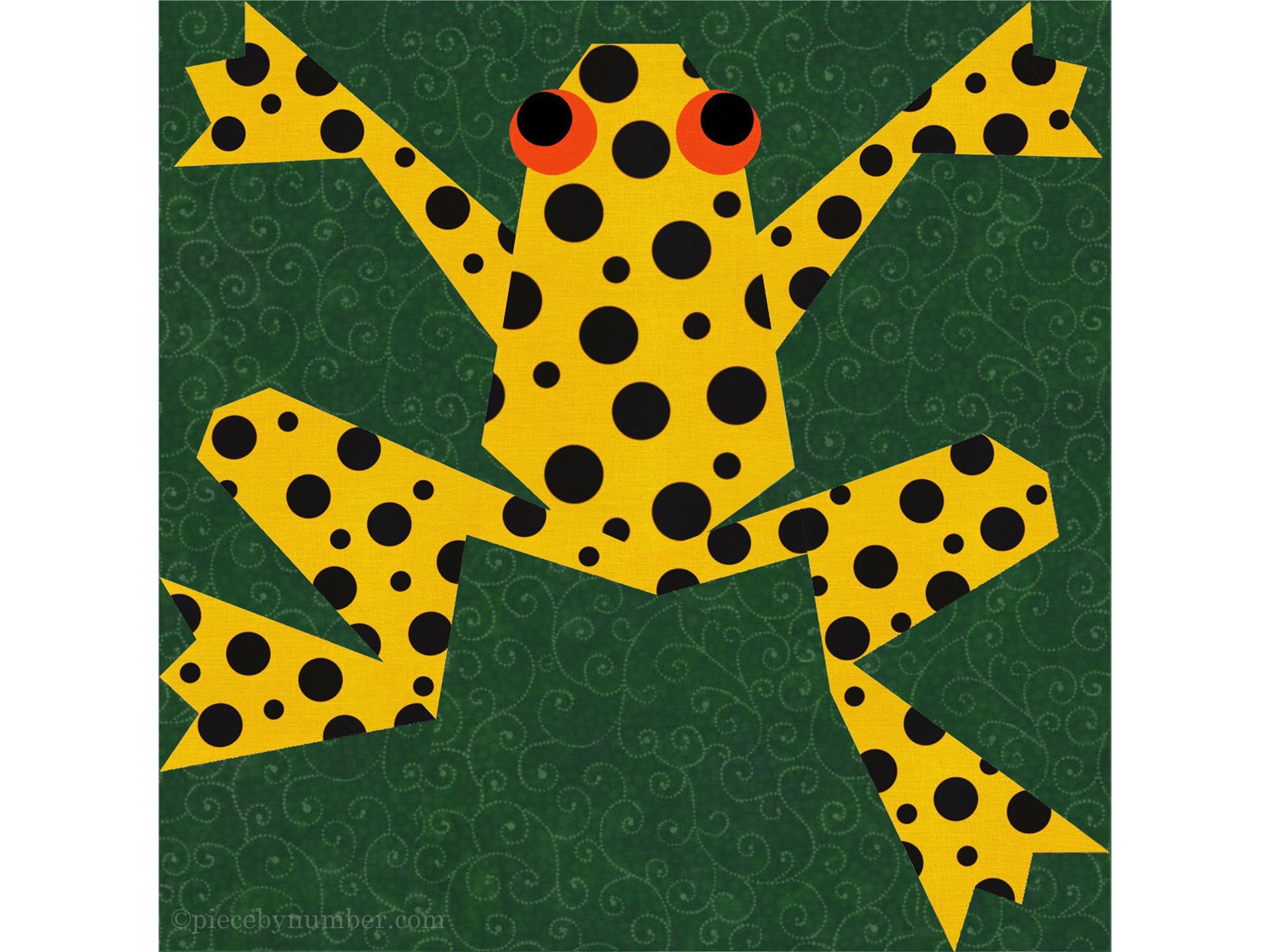 Kiriki Frog Paper Pieced Quilt Block Pattern, PDF Download, 6 & 12 Inch ...