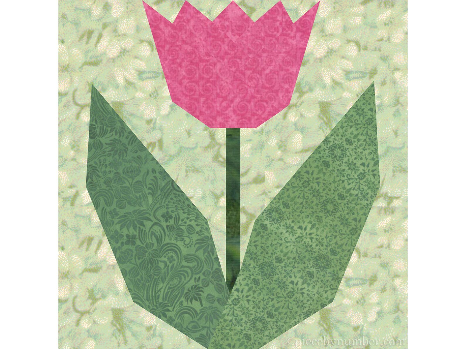 Flower Quilt Block Patterns, Paper Pieced: Violet, Tulip, Lily, Glory ...