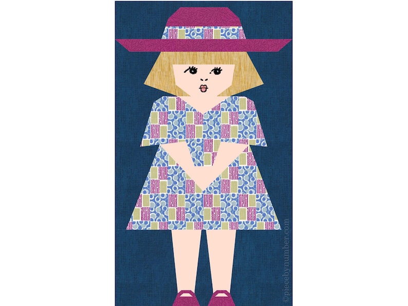 Sophie-claire Little Girl Quilt Block Pattern for Paper Piecing, PDF ...