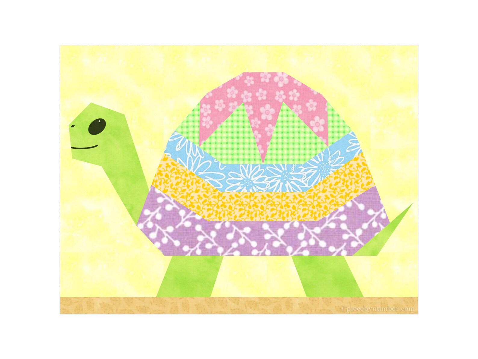 Turtle Paper Pieced Quilt Block Pattern PDF Download, 6 X 8 Inch and 9 ...