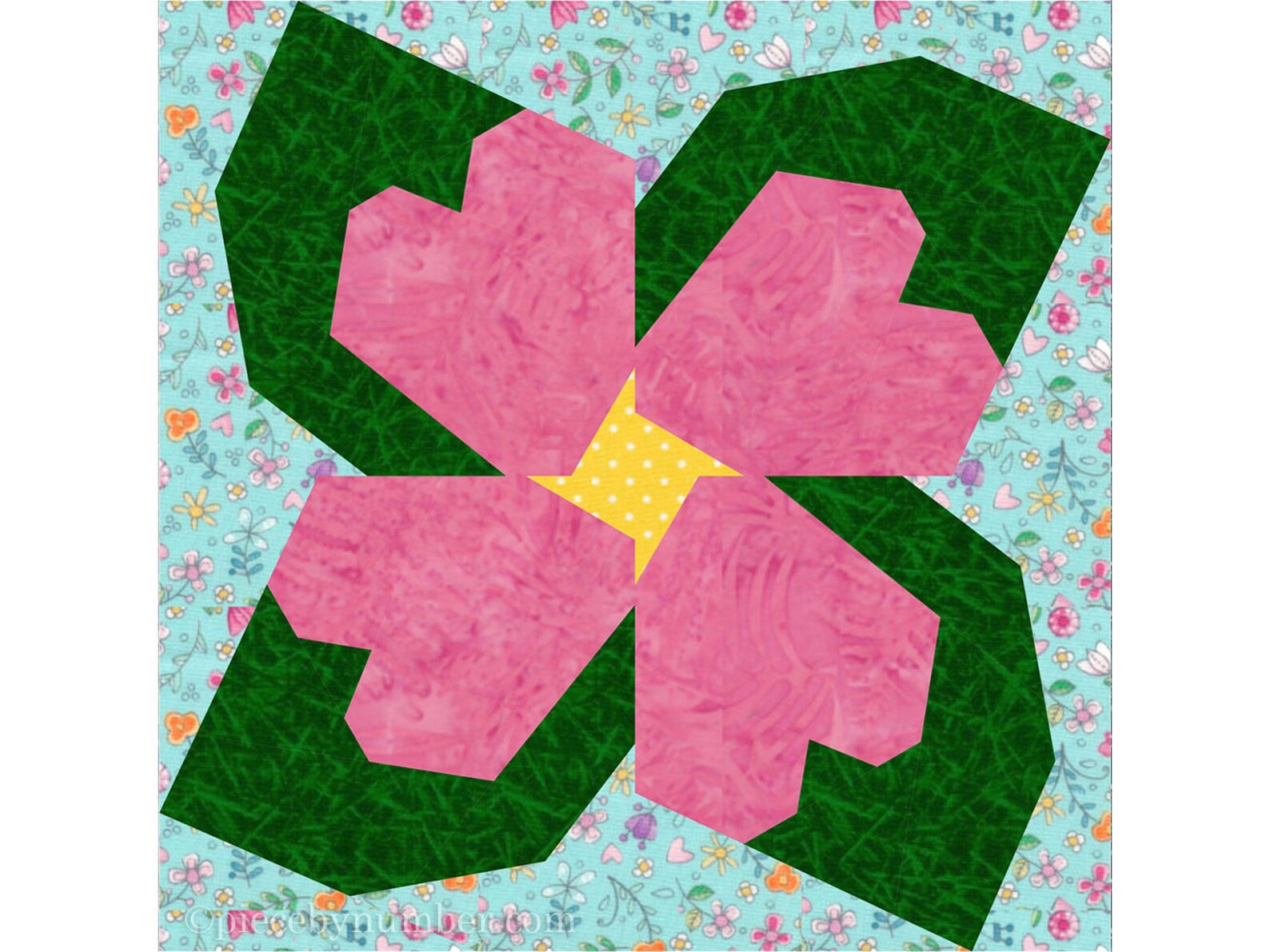 Dogwood Blossom, Floral Paper Pieced Quilt Block PDF, 6 & 12 Inch ...