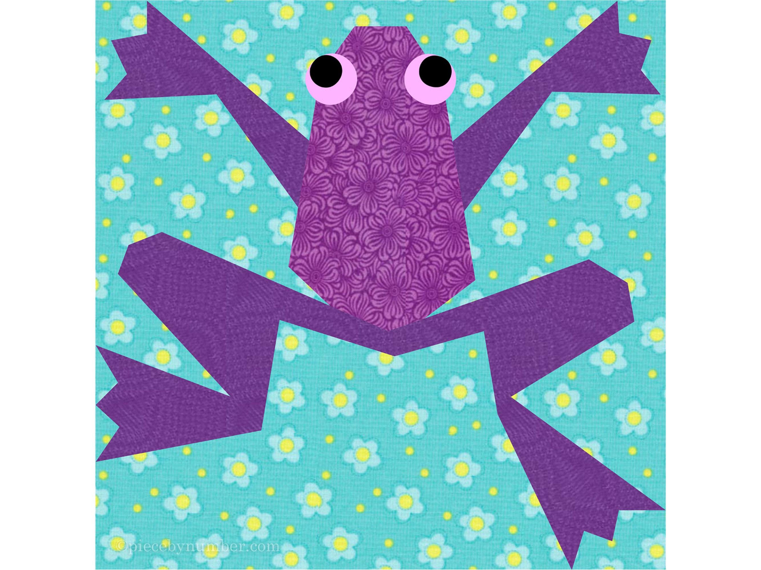 Kiriki Frog Paper Pieced Quilt Block Pattern, PDF Download, 6 & 12 Inch ...