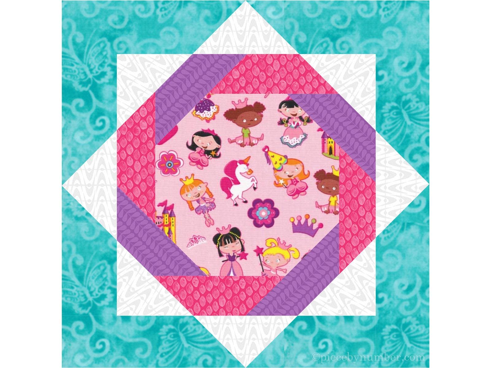 Interlocked Squares Paper Pieced Quilt Block Pattern, PDF Download, 12 ...