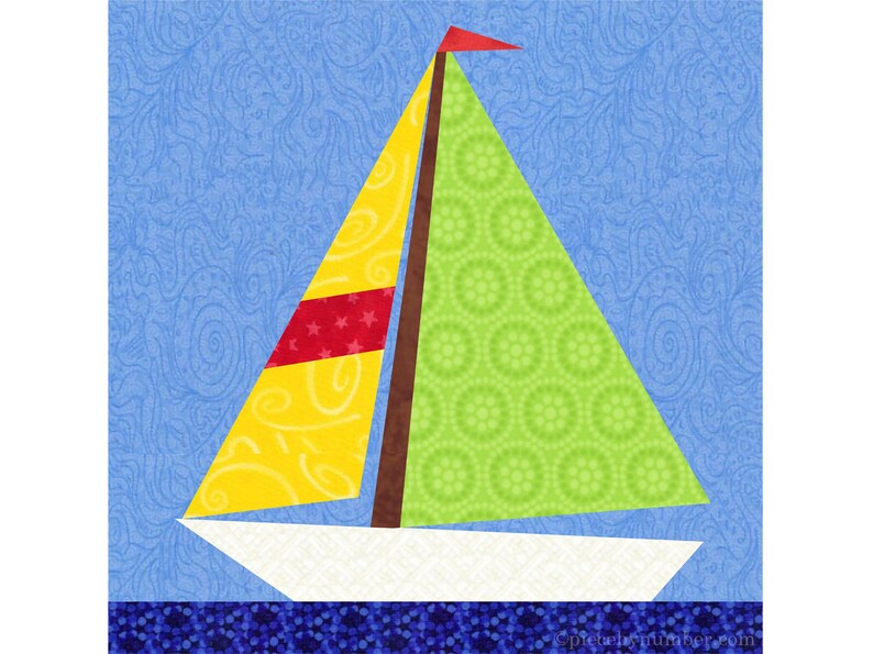 Sailboats, Quilt Block Pattern for Paper Piecing, PDF Download, 6 Inch ...