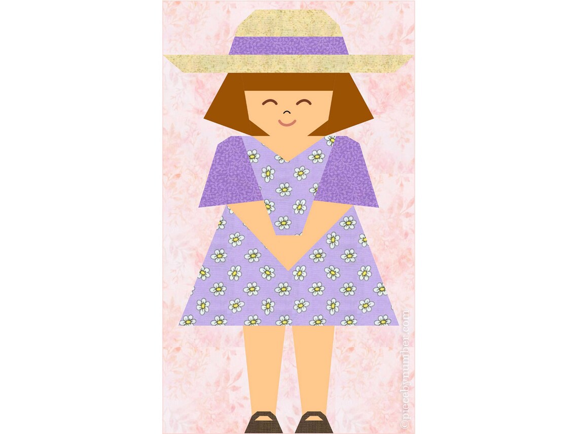 Sophie-claire Little Girl Quilt Block Pattern for Paper Piecing, PDF ...
