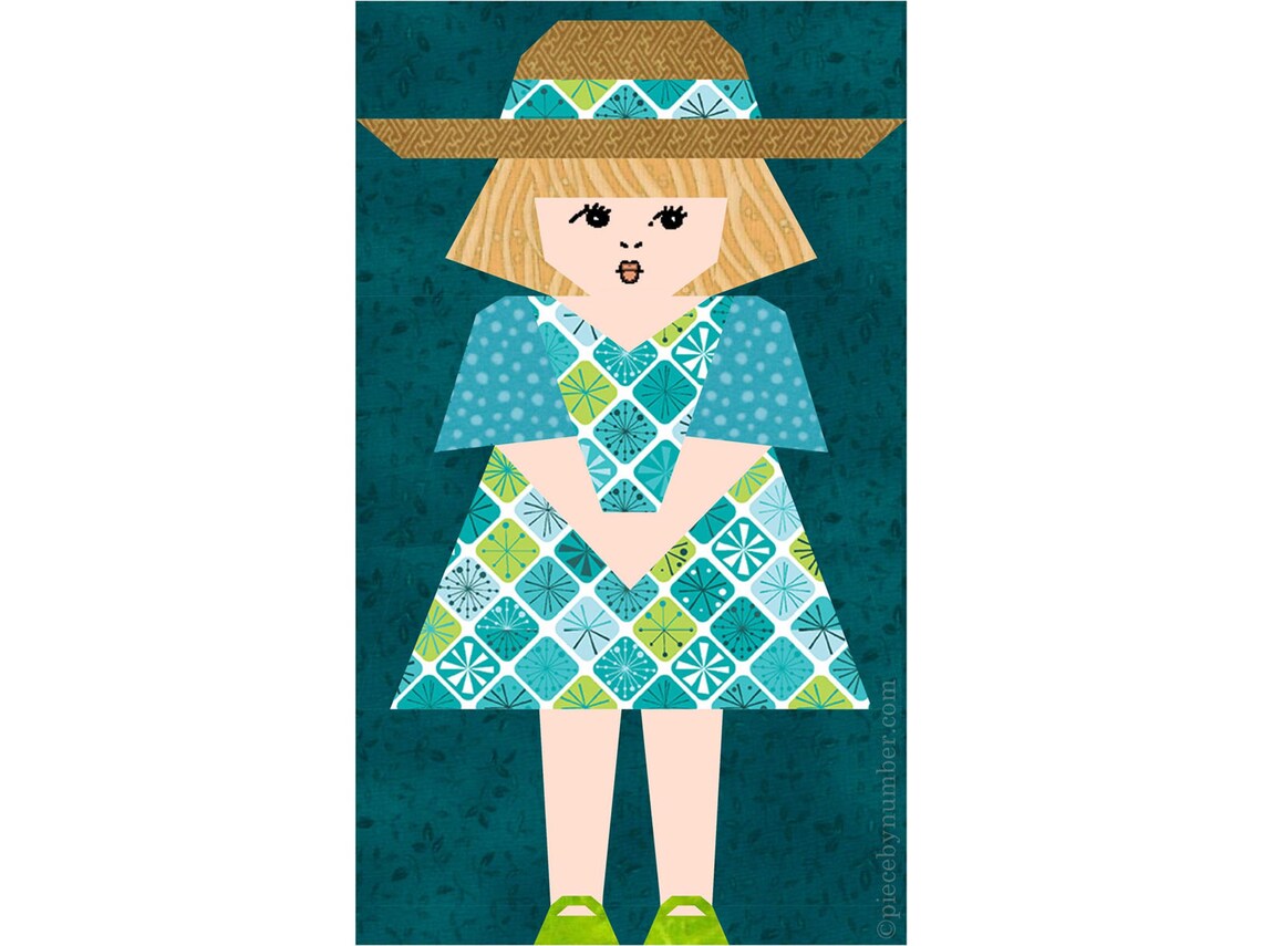 Sophie-claire Little Girl Quilt Block Pattern for Paper Piecing, PDF ...