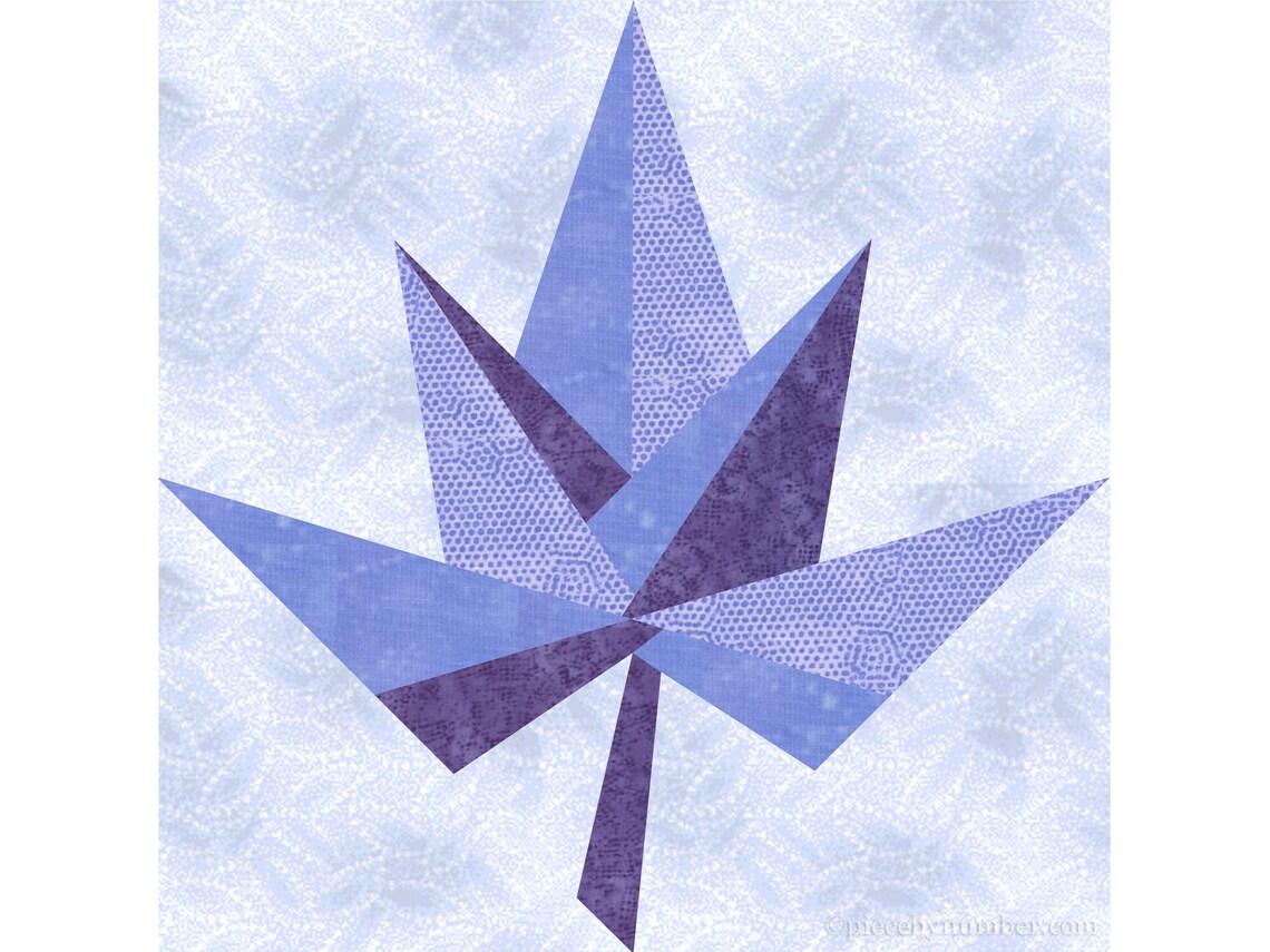 Maple Leaf Quilt Block Pattern: Paper Piecing, 6 & 12 Inch, Resizable ...