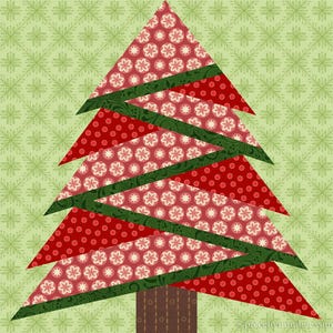 Pine Tree, Quilt Block Pattern for Paper Piecing, PDF Download, 6 & 12 ...