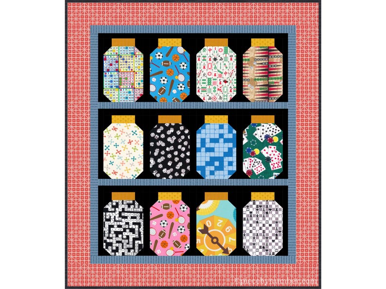 Mini Bug Jar Quilt Pattern, Paper Piecing, 22 X 24 Inch Wall-hanging ...