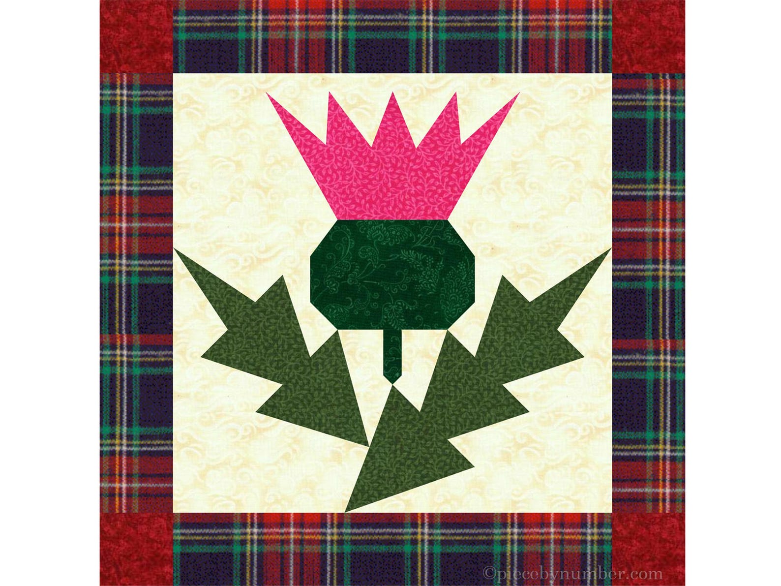 Thistle Quilt Block Pattern: Paper Pieced, 6 & 12 Inch, Resizable (PDF ...