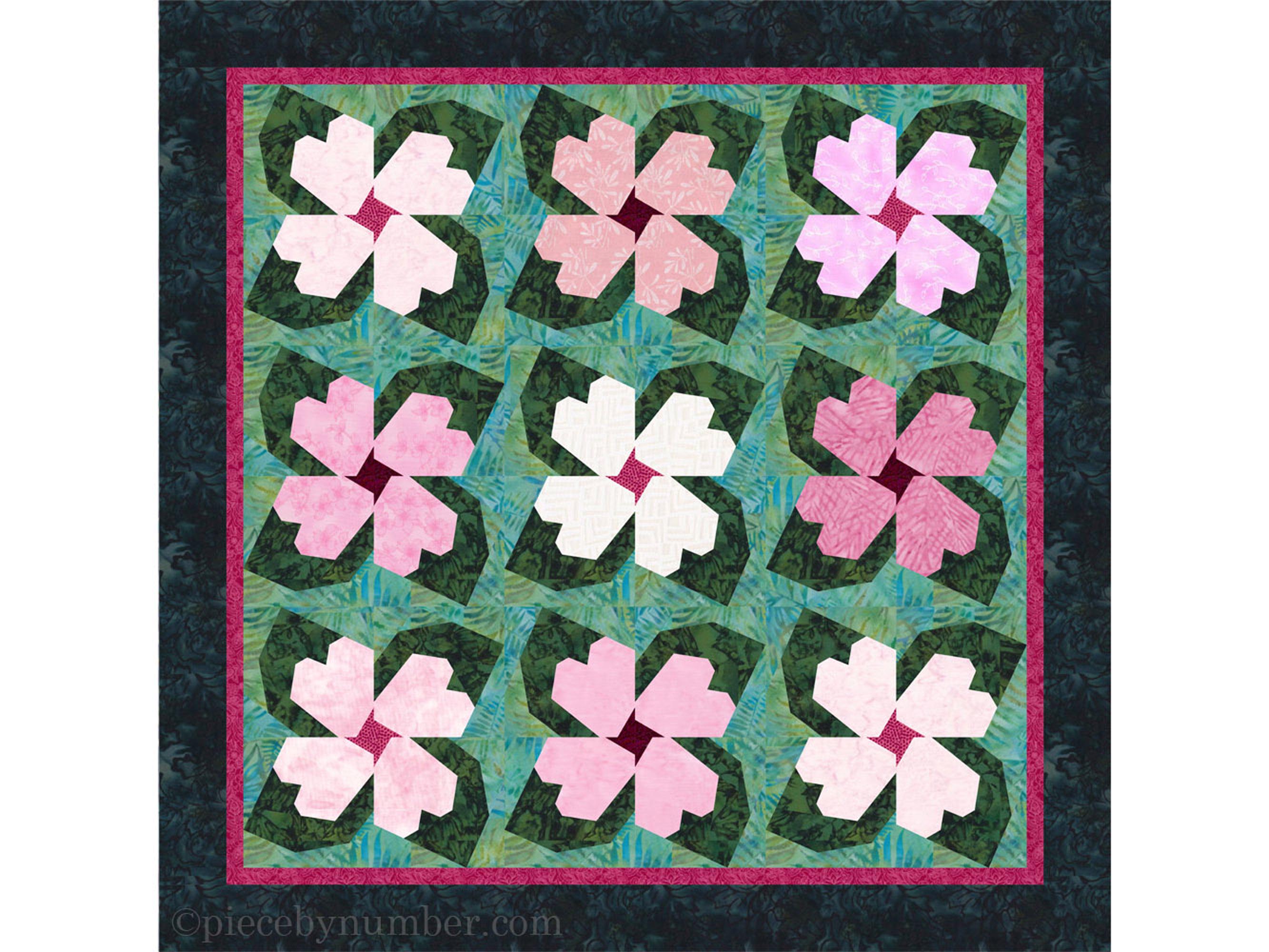 Dogwood Blossom, Floral Paper Pieced Quilt Block PDF, 6 & 12 Inch ...