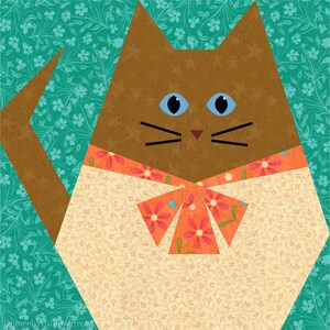 Fat Cat Quilt Block Pattern, Foundation Paper Piecing, 6 & 12 Inch ...