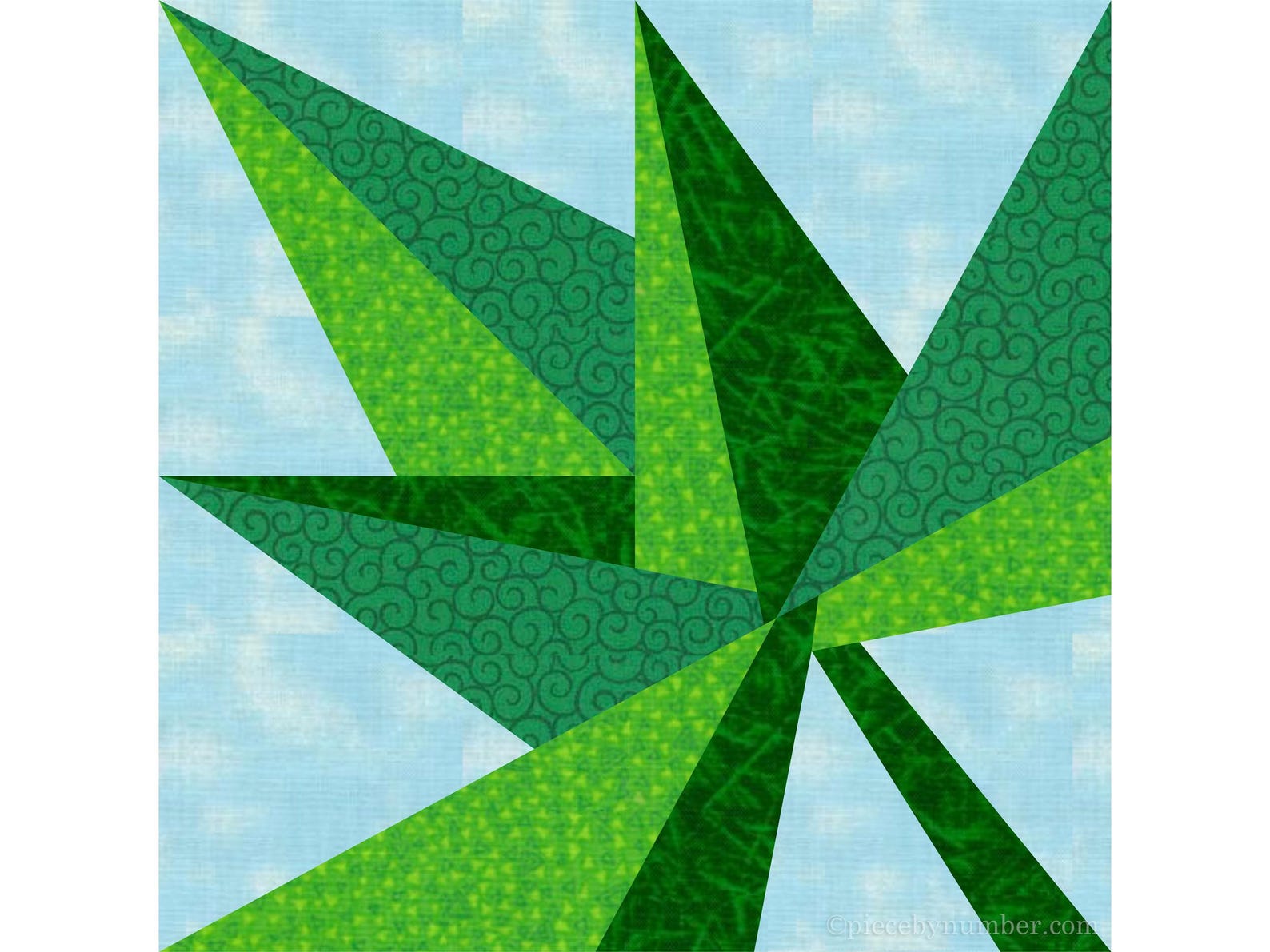Maple Leaf Quilt Block Pattern: Paper Piecing, 6 & 12 Inch, Resizable ...