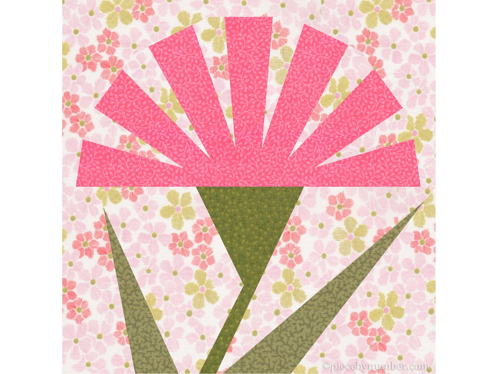 Aster Flower, Quilt Block Pattern for Paper Piecing, PDF Download, 6 & 12 Inch Blocks, Resizable ...