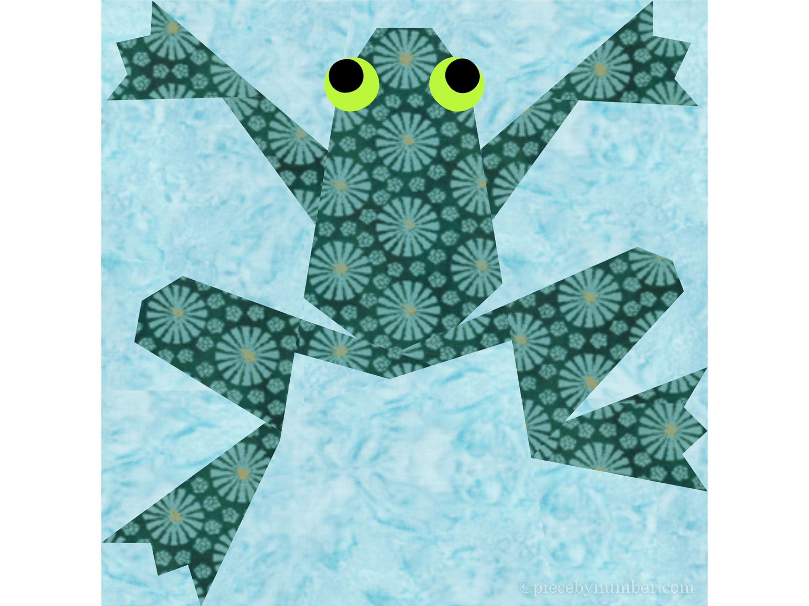 Kiriki Frog Paper Pieced Quilt Block Pattern, PDF Download, 6 & 12 Inch ...
