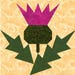 Thistle Quilt Block Pattern: Paper Pieced, 6 & 12 Inch, Resizable (PDF ...