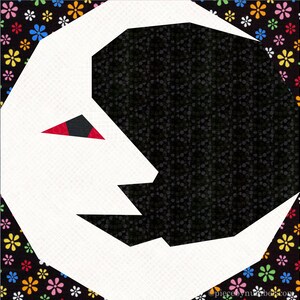 Laughing Crescent Moon Paper Piecing Quilt Block Pattern, PDF Download ...
